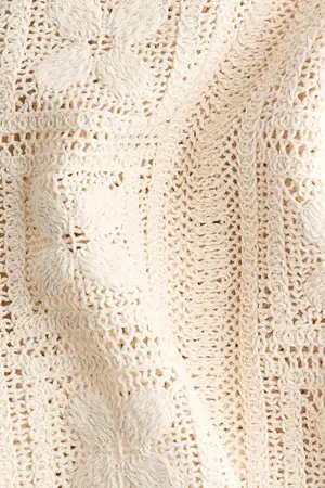 H&m Crochet-look Silk-blend Shorts