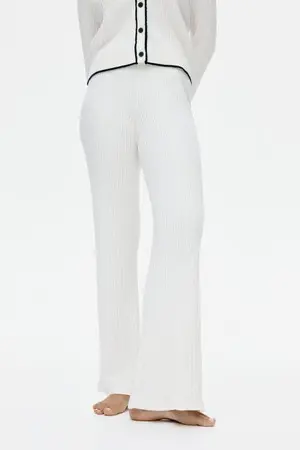 H&m Flared Cable-knit Trousers
