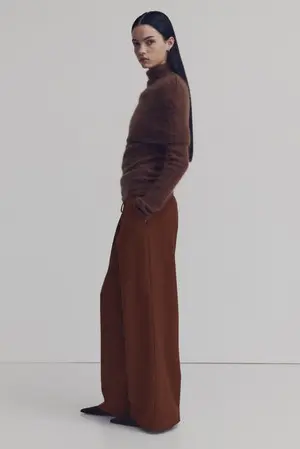 H&m Layered Look Wide Leg Trousers
