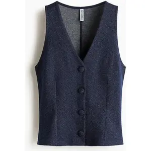 H&m Fitted Jersey Waistcoat With V-neckline