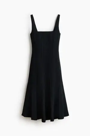 H&m Flared Skirt Midi Dress