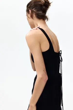 H&m Flared Skirt Midi Dress