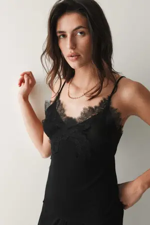 H&m Lace-trimmed Jersey Pyjamas