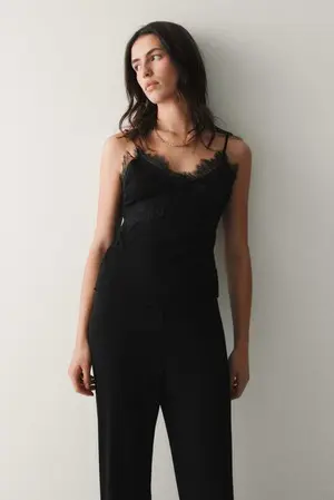 H&m Lace-trimmed Jersey Pyjamas