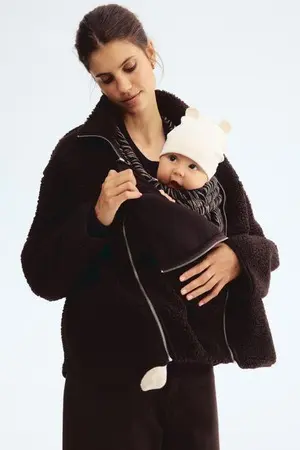 H&m Mama Teddy Jacket For Pregnancy And Babywearing