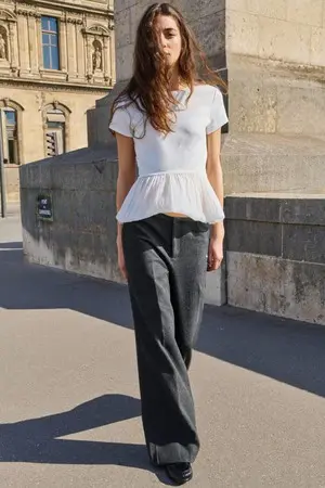 H&m Embellished Tailored Trousers - Dark Gray