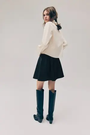 H&M Flared Mini Skirt With Elasticated Waist