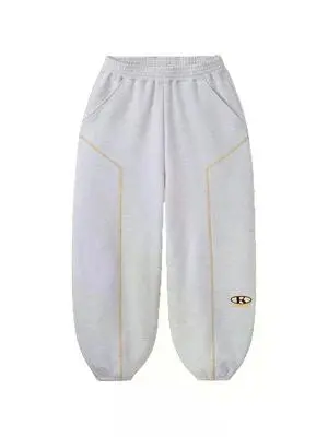 GV GALLERY Serger Contrast-stitch Track Pants - Grey