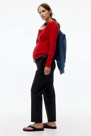 H&M Mama Cigarette Trousers - Black