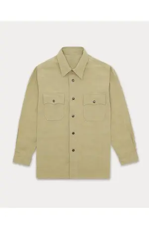 FORTELA Cpo 2.0 Cotton Overshirt With Corozo Buttons - Green
