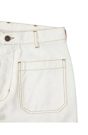 FORTELA High-waisted Cotton Twill Flared Trousers