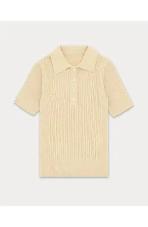 FORTELA Camille Terry Polo Shirt - Cream