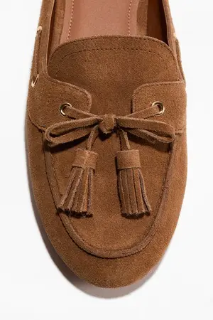 H&m Split Suede Mules - Brown