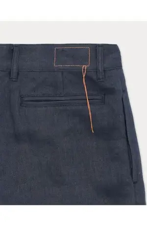 FORTELA Newyork Pleated Linen Trousers - Blue