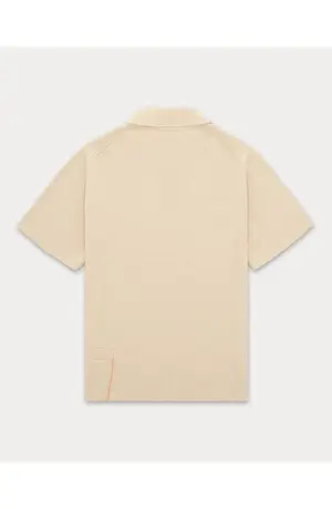 FORTELA Adrien V-neck Cotton Polo - Ecru