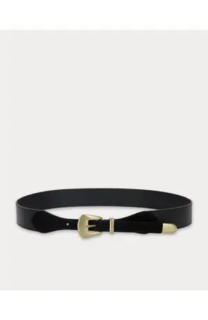 FORTELA Taylor Double Leather Belt - Black