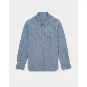 FORTELA Smith Texan Chambray Shirt - Light Blue