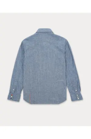 FORTELA Smith Texan Chambray Shirt - Light Blue