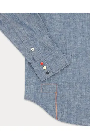 FORTELA Smith Texan Chambray Shirt - Light Blue