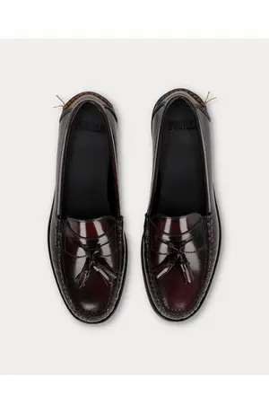 FORTELA Sophie Calf Leather Tassel Loafers - Burgundy