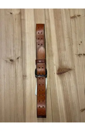 FORTELA Leather Belt With Double Pin Buckle