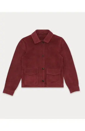 FORTELA Maelle Suede Leather Jacket - Red