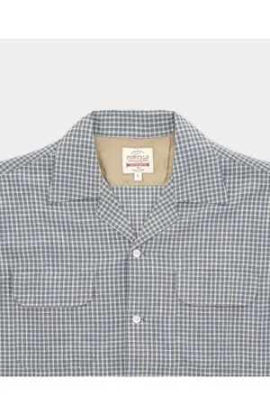 FORTELA Baker Vichy Check Shirt - Light Blue