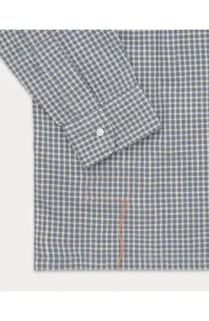 FORTELA Baker Vichy Check Shirt - Light Blue