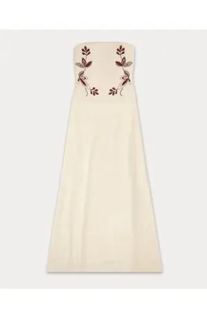FORTELA Anouk Embroidered Linen Blend Dress