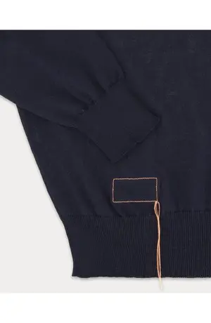 FORTELA Bennet Long Sleeve Cotton Polo - Blue