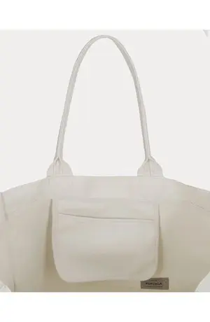 FORTELA Rookbag Cotton Logo Handbag - White