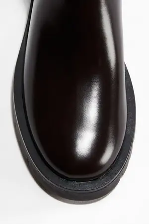H&M Chelsea Boots With Elasticized Panels - Dark Brown