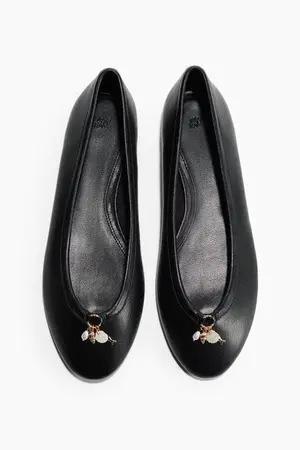 H&m Charm Detail Ballet Flats