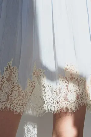 H&m Lace-trimmed Chiffon Strappy Mini Dress