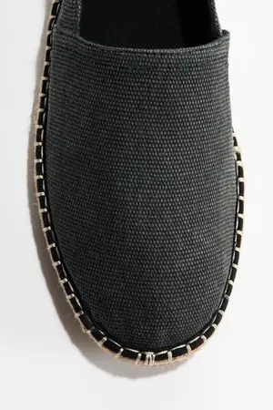 H&m Canvas Espadrilles With Braided Jute Trim And Rope Sole