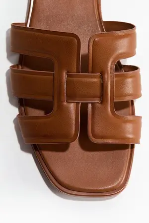 H&m Square Toe Interwoven Strap Sandals