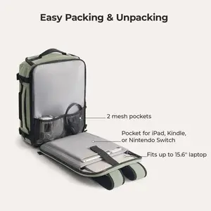 BAGSMART Extended Capacity Travel Backpack