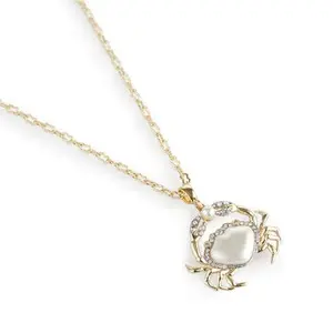 BILL SKINNER STUDIO Gold Plated Pendant With Crystals And Pearls