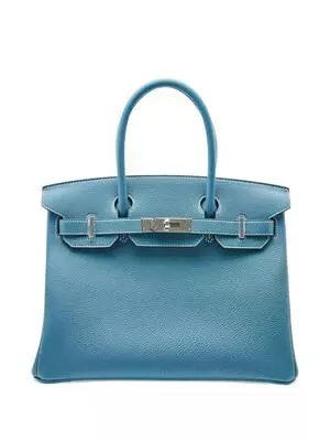 Hermès Togo Leather Birkin 30 Handbag - Blue