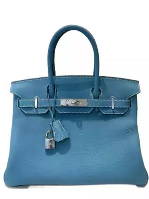 Hermès Togo Leather Birkin 30 Handbag - Blue