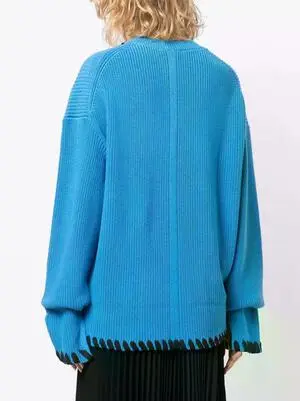 3.1 Phillip Lim Ribbed V-neck Jumper With Cut-out Detailing