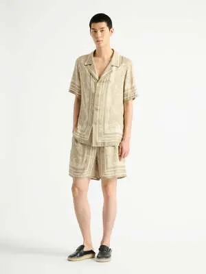 Balmain Printed Foulard Pyjama Shirt - Beige