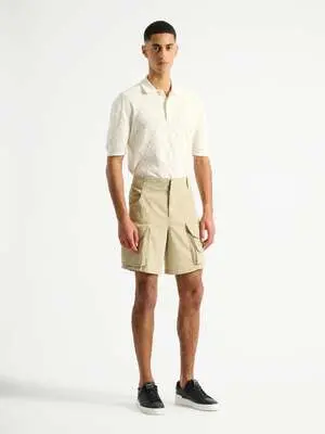 Balmain Cotton Cargo Bermuda Shorts - Beige