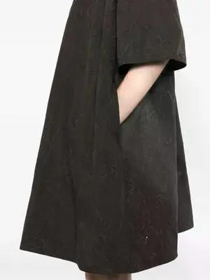 JNBY Floral Embroidered Round Neck Dress - Brown