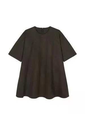JNBY Floral Embroidered Round Neck Dress - Brown