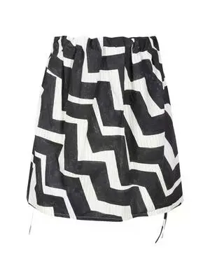 JNBY Zigzag Print Bandeau Top - Black