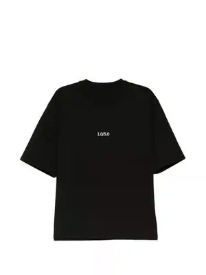 CROQUIS Number-embroidered T-shirt - Black