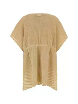 Fendi Pointelle Knit Drawstring Poncho