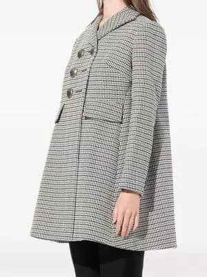 Alexander McQueen Houndstooth Double-breasted Coat