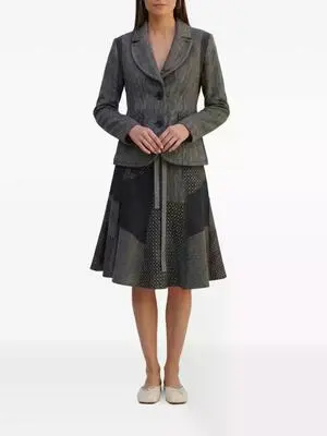 Sonia Rykiel Paris Patchwork Herringbone Dress